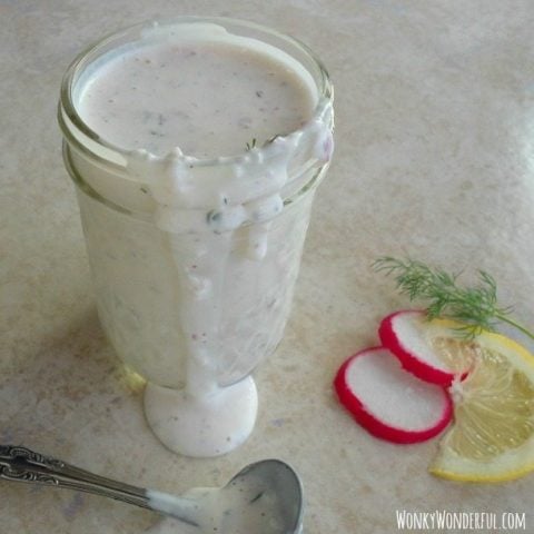 Homemade Bold Radish Ranch Dressing - WonkyWonderful
