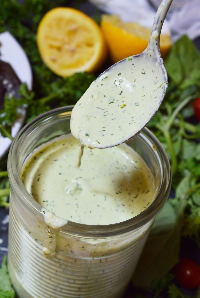Pesto Ranch Dressing Recipe - WonkyWonderful