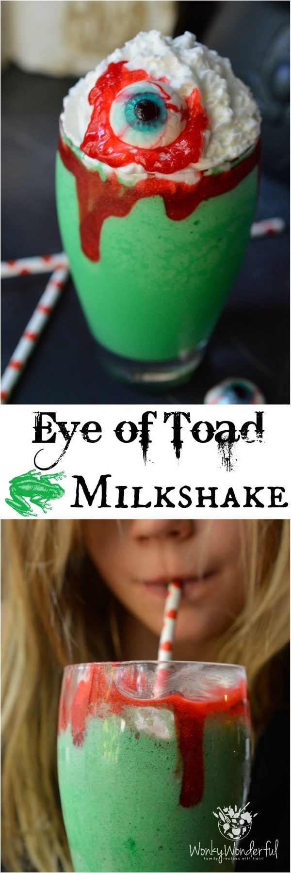 Eye of Toad Halloween Milkshake Recipe - WonkyWonderful