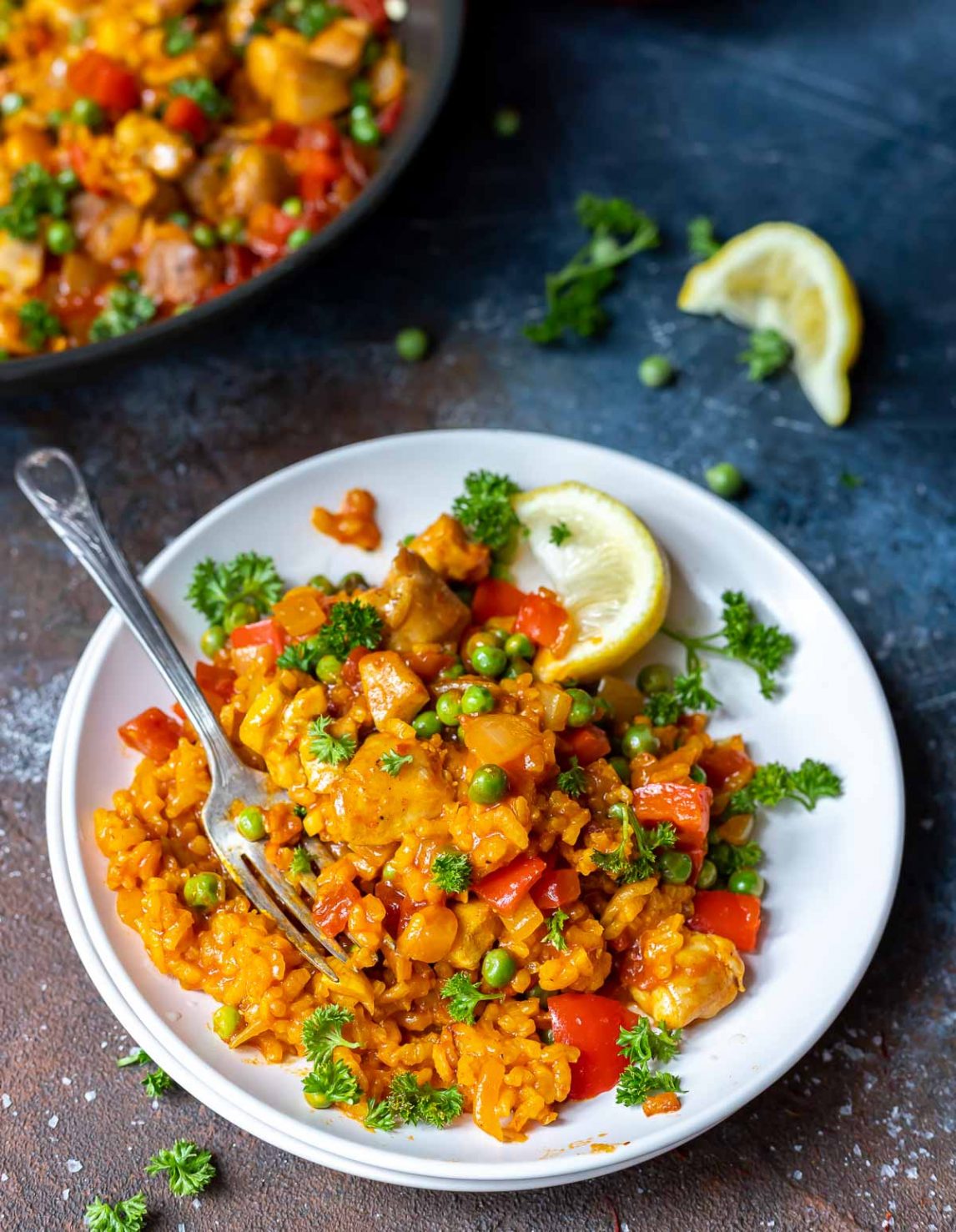 One Pan Easy Chicken Paella Recipe Wonkywonderful