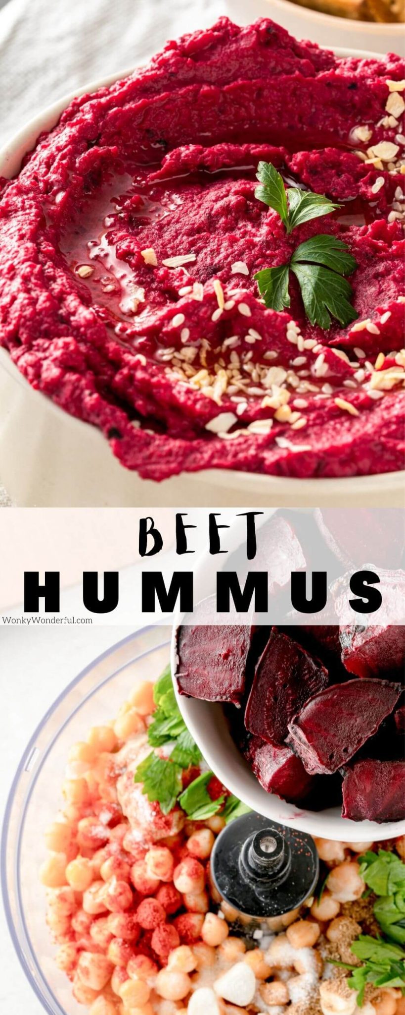 BEETROOT HUMMUS RECIPE + WonkyWonderful