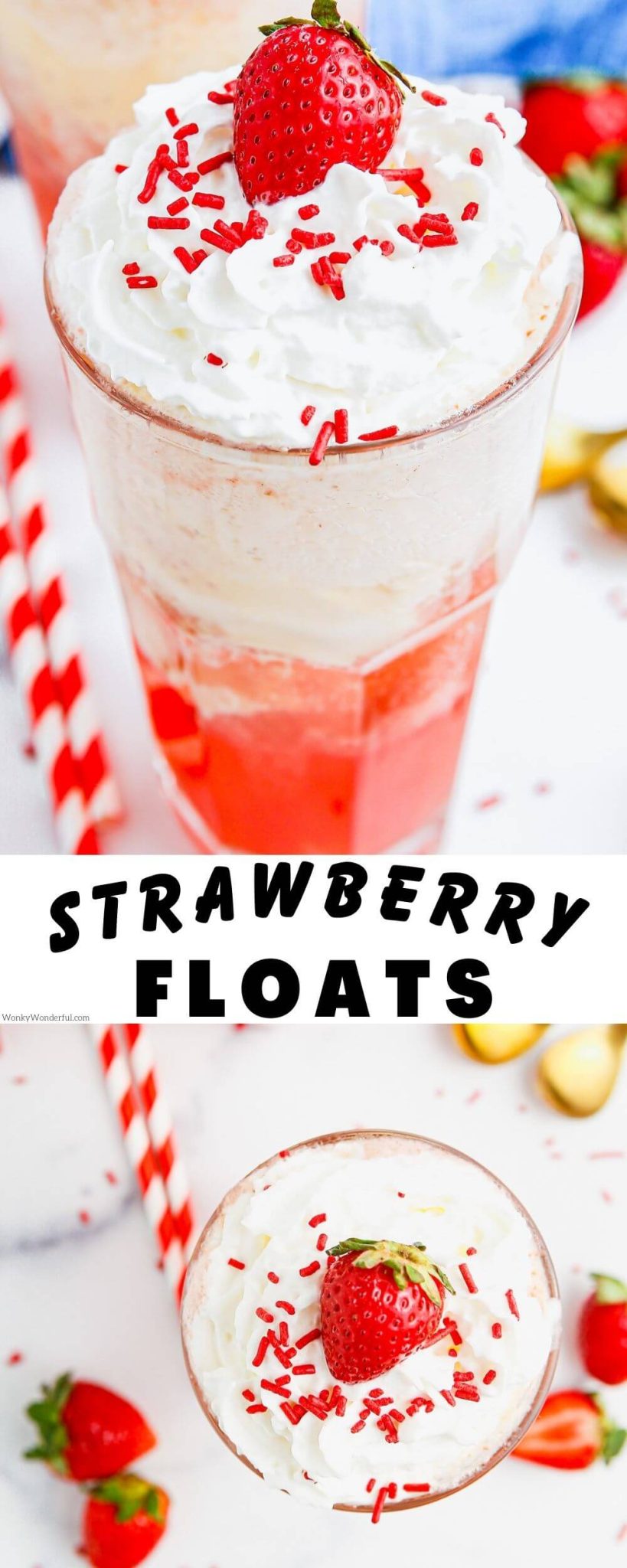 STRAWBERRY FLOAT RECIPE + WonkyWonderful