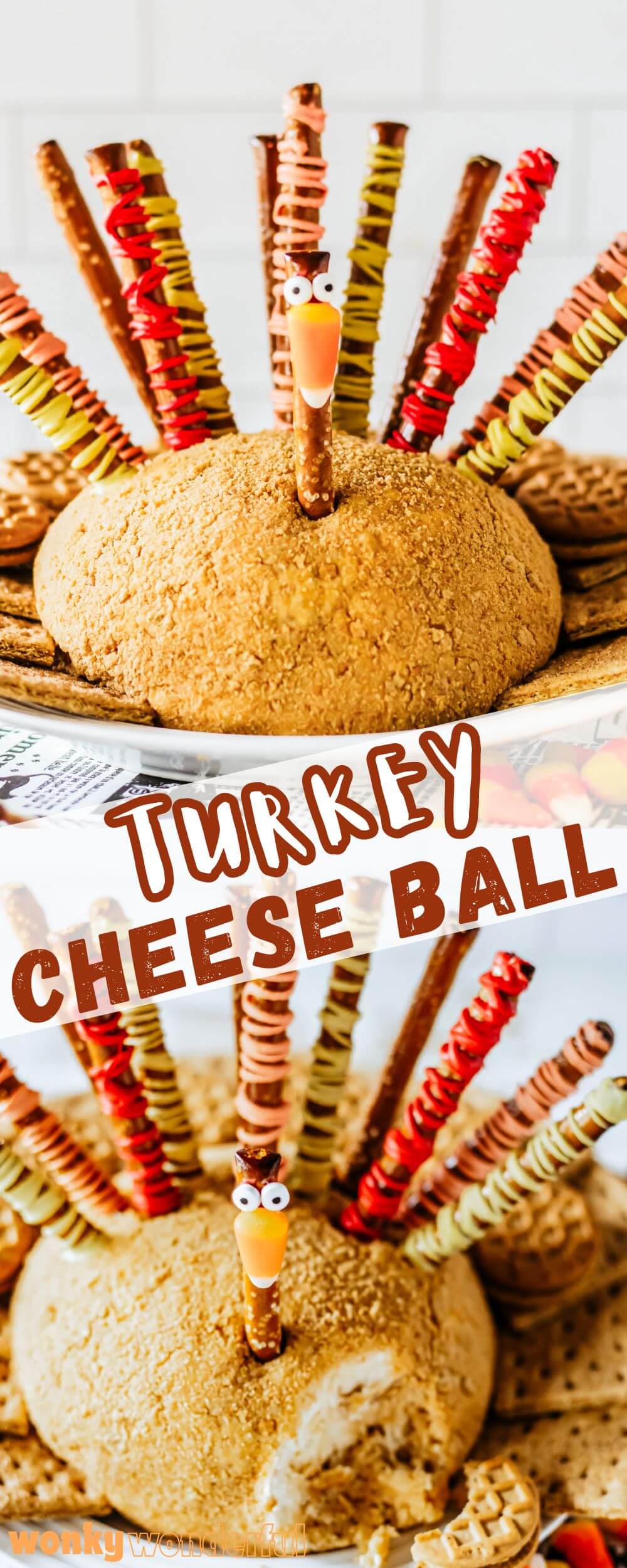 THANKSGIVING TURKEY CHEESE BALL + WonkyWonderful