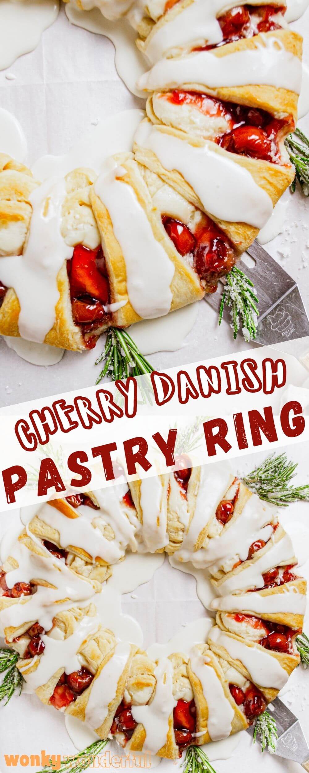 CHERRY DANISH PASTRY RING - WonkyWonderful