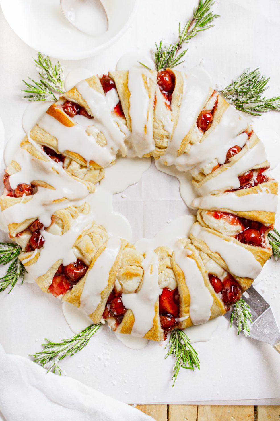 CHERRY DANISH PASTRY RING - WonkyWonderful