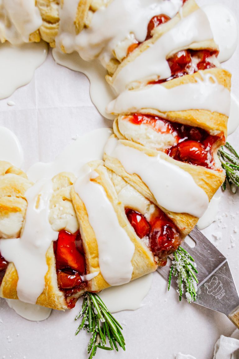 CHERRY DANISH PASTRY RING - WonkyWonderful