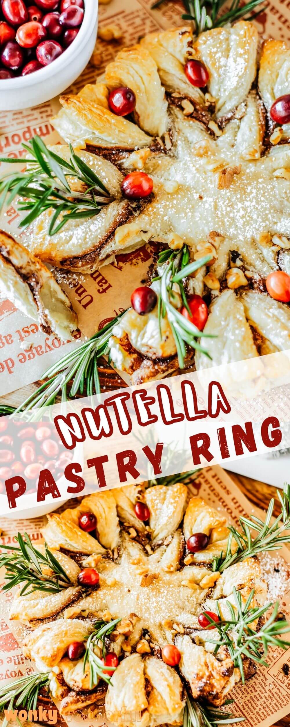 NUTELLA PUFF PASTRY RING - WonkyWonderful