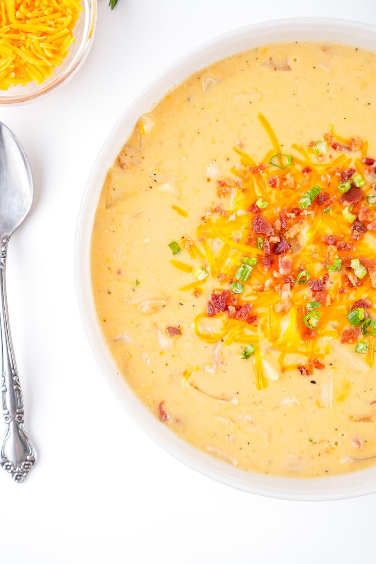 SLOW COOKER POTATO SOUP - WonkyWonderful