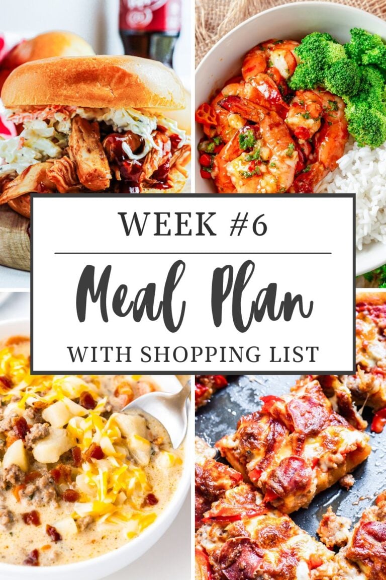 WEEKLY MEAL PLAN 6 - WonkyWonderful