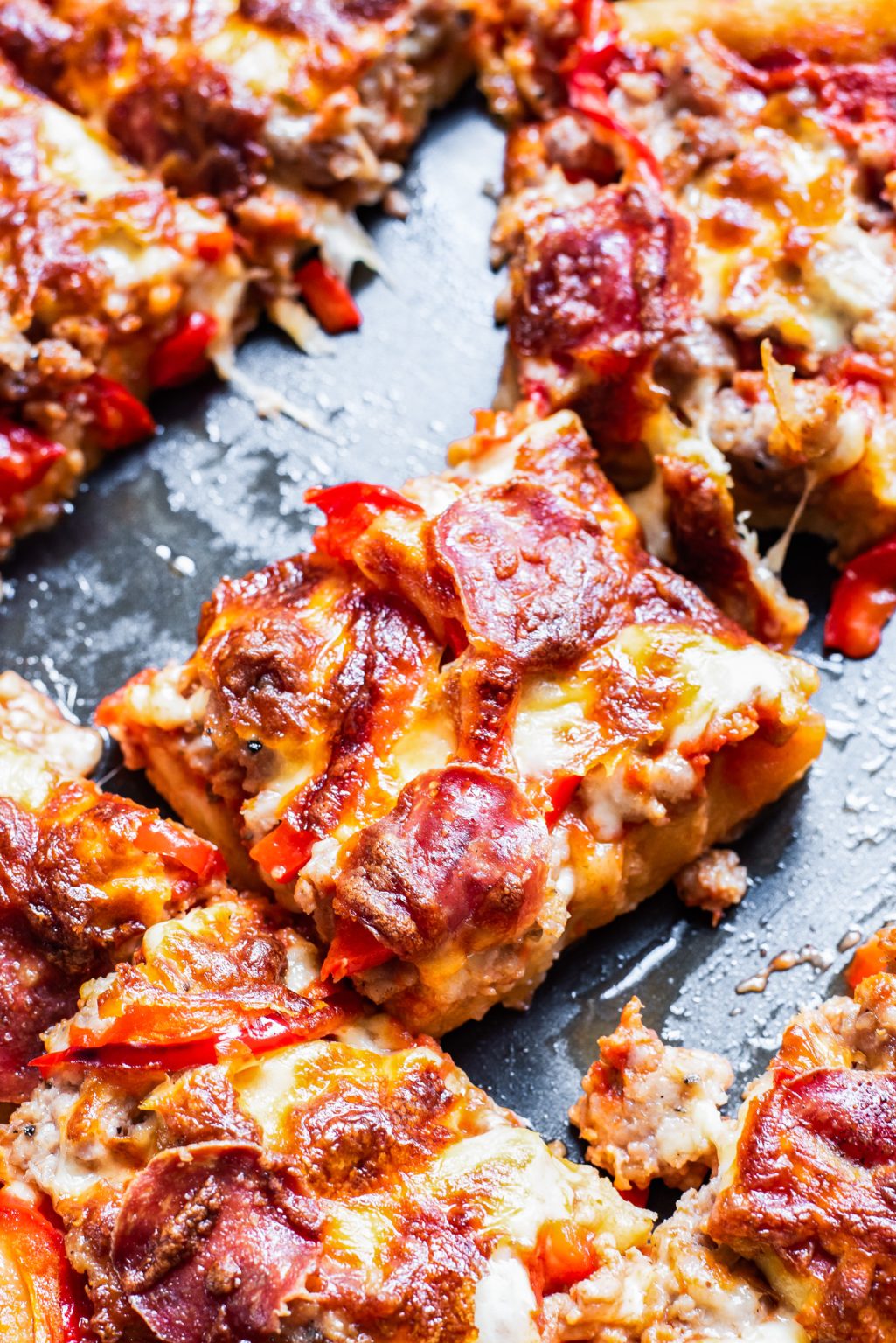 SHEET PAN MEAT LOVERS PIZZA - WonkyWonderful