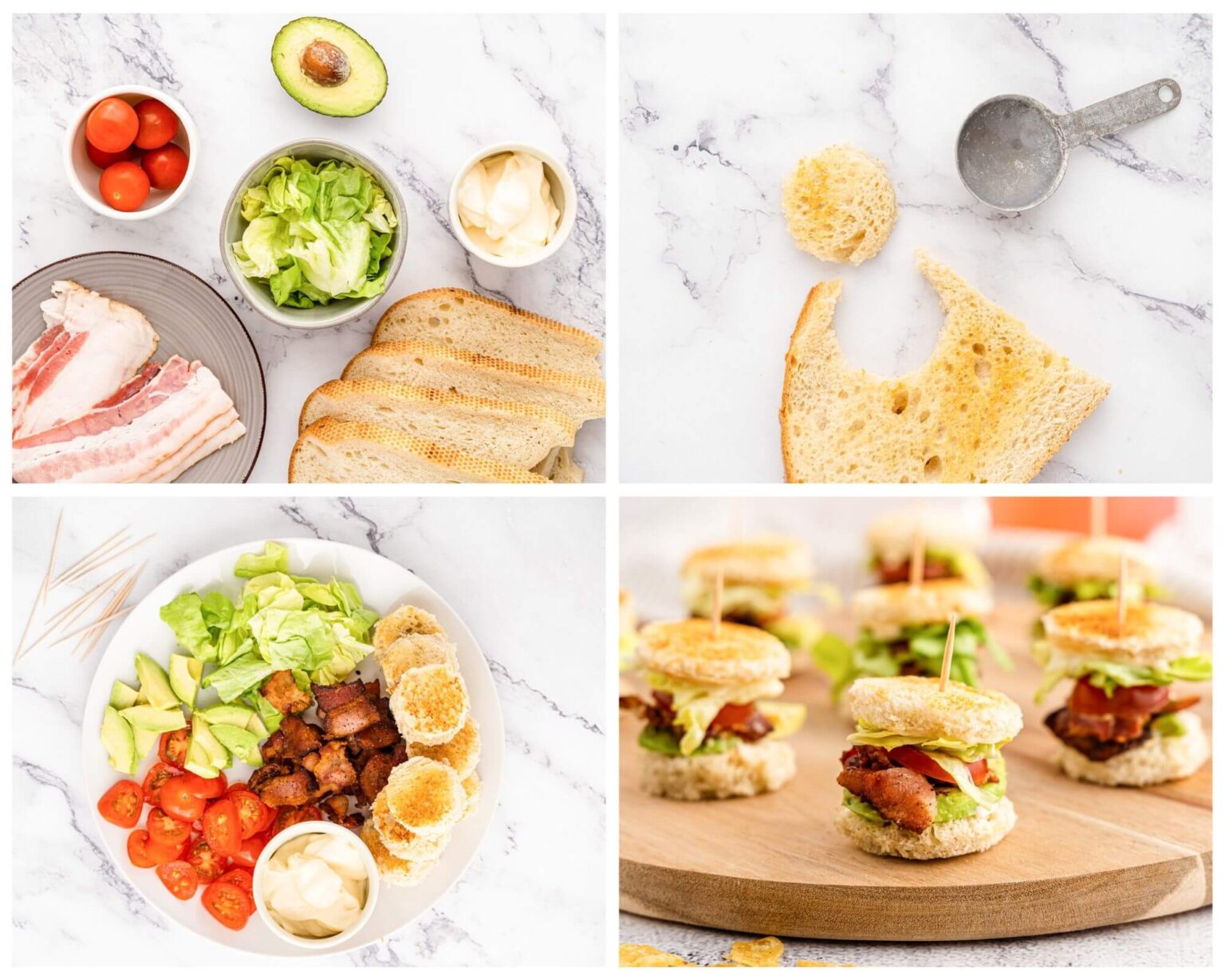 Mini BLT Sandwich Bites - WonkyWonderful